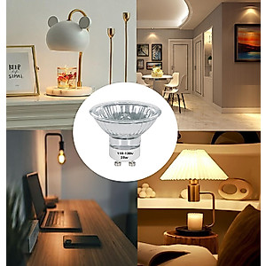 ZOHOJOV 7 Pack 120V 25 Watt GU10 Bulb, NP5 Replacement Scentsy Light Bulbs for Wax Warmer, MR16 Dimmable Halogen Bulbs for Track/Recessed/Accent Lighting, Warm White, 2800K