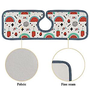 Kitchen Faucet Absorbent Mat 2 Pieces Summer Watermelon Ice Cream Faucet Sink Splash Guard Bathroom Counter and RV,Faucet Counter Sink Water Stains Preventer