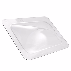 Hike Crew RV Skylight | Universal Skylight Window Replacement Cover for Exterior Camper Roof | Durable Polycarbonate Dome, Weather, UV & Impact Resistant | 18” x 26” Fits Most RV Openings, Clear