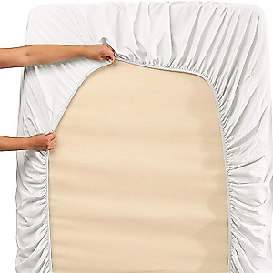 KAYLEN HOME 1800 TC Deep Pocket Full Size Sheets Set up to 16" - Hotel Luxury Extra Soft Brushed Microfiber 4 PC Bed Sheet Set, White