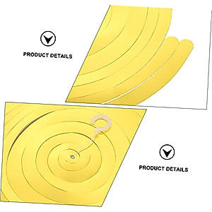 NOLITOY 4pcs 3 Spiral Charm Gold Locket Baby Decor Christmas Tree Decorations Shiny Foil Swirls for 30th Birthday Party Favors Ceiling Hanging Swirl PVC Birthday Party Backdrop Pendant