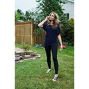 Free to Live 3 Pack Dolman Short Sleeve Business Casual Tops for Women Travel Clothes Dressy Shirts Summer Fall Tunic Outfits (Medium, Black, Charcoal, Navy)