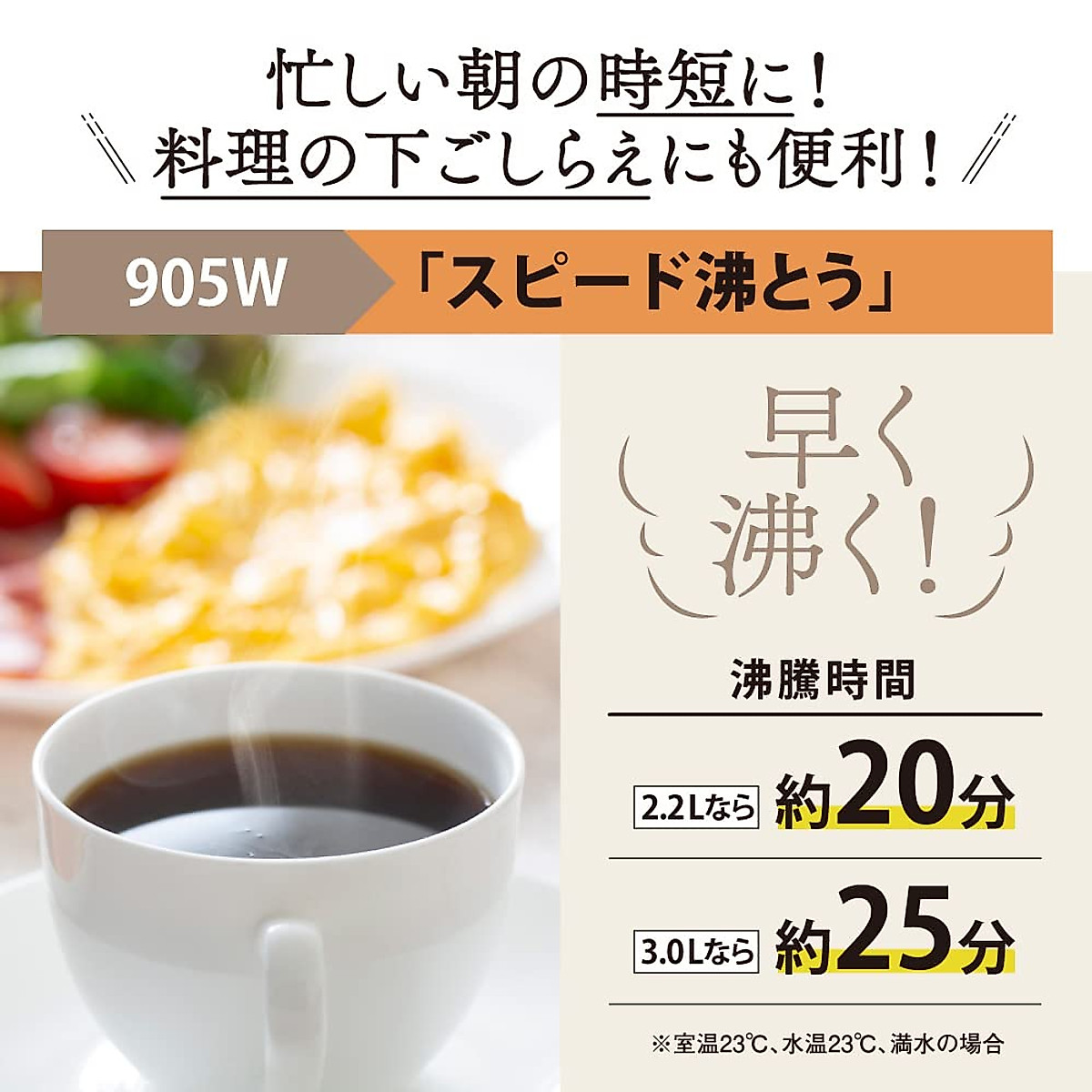 Zojirushi Energy Saving VE Electric Thermos 2.2L White CV-TY22-WA