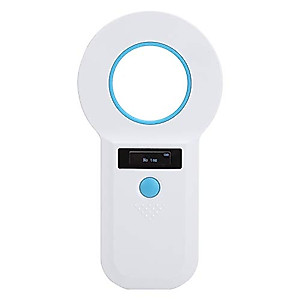 Microchip Scanner FDXB (ISO11784/85) EMID Animal Handheld Reader Pet ID Scanner, Pet ID Microchip Scanner, Cat Label Reader 134.2kHz (White)