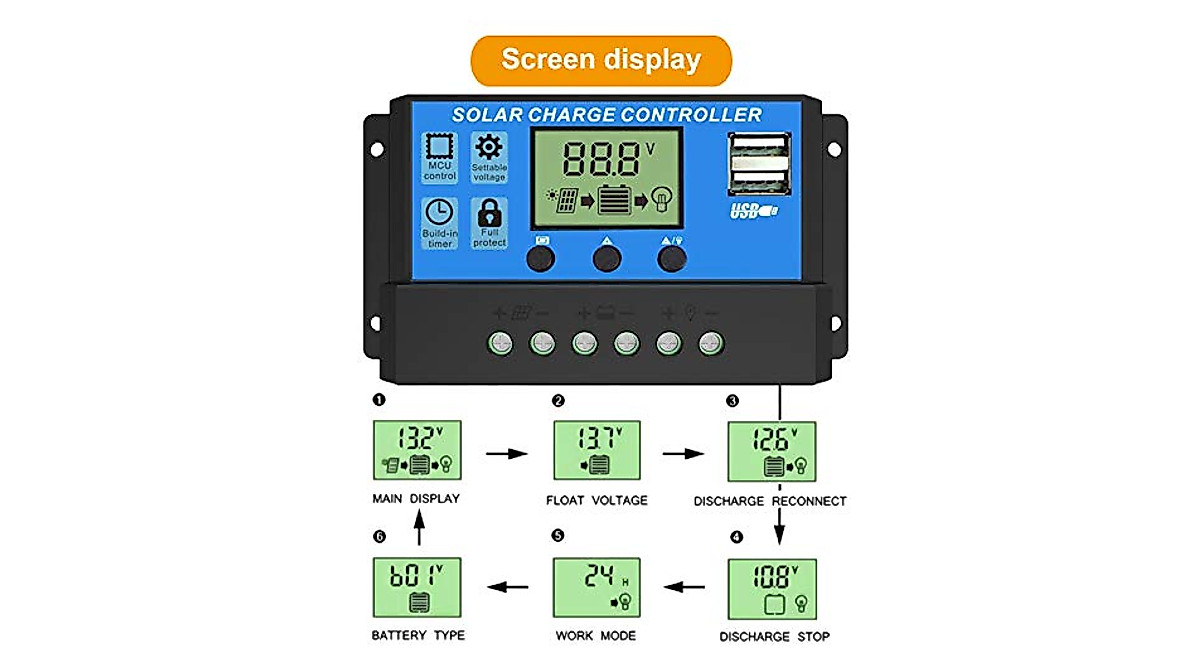 EEEKit 20A Solar Charge Controller - Smart & Efficient