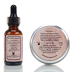 Skully's Beard Oil: Beard Oil 1 oz. & Beard Balm 2 oz. - Flamethrower - Cinnamon Scented