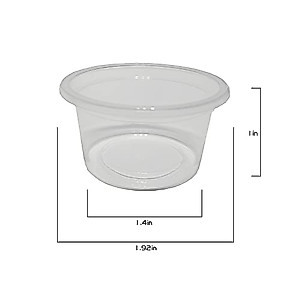 MRTIOO 100pcs 1oz Crested Gecko Food and Water Feeding Cups, Reptile Feeder Bowls, for Lizard and Other Small Pet Ledge Accessories Supplies