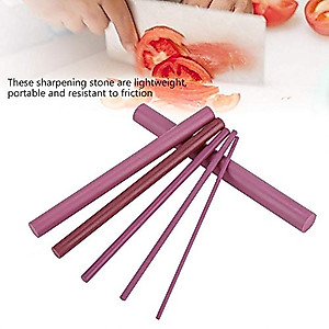 6pcs 3000 Grits Ruby Sharpening Stone Cylindrical Whetstone Sharpener Professional Knife Polishing Grinding Tool, 2~10mm