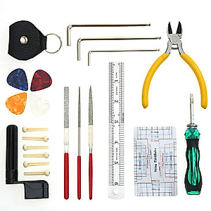 Guitar Repairing Tool Kit 26Pcs with Carry Bag for Guitar Ukulele Bass Mandolin Banjo