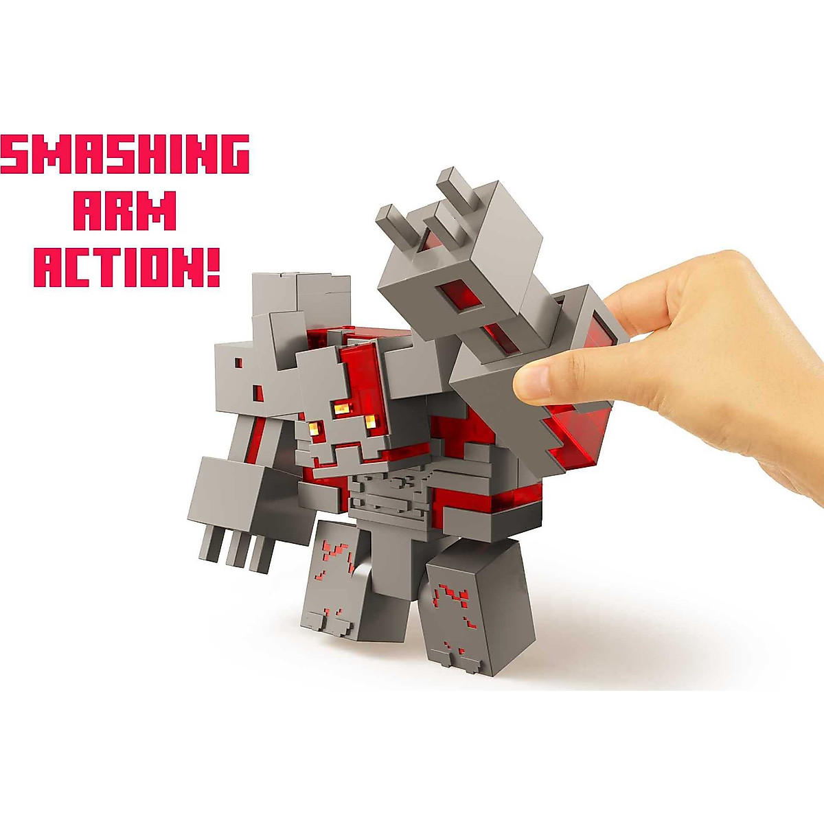 Minecraft Dungeons Redstone Monstrosity, Large Battle Figure (10-inch by 7.3-inch), Action and Adventure Toy Based on Video Game, Gift for Kids Age 6 and Older