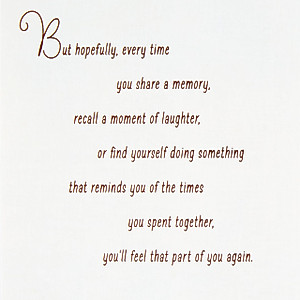 Hallmark Sympathy Card (Stitched Feather)