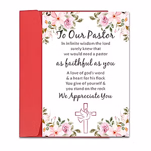 Pastor Appreciation Cards for Partors, Pastor Wife Appreciation Cards, Pastor Appreciation Gifts, Pastor Gifts for Men, Ministry Appreciation Card for Pastor, Christian Thank You Cards With Envelopes