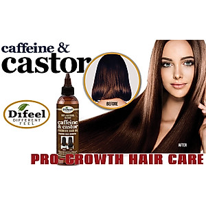 Difeel 99% Natural Premium Hair Oil - Caffeine & Castor Fastest Hair Growth, 8 oz.