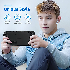 Protect Touch Skin for Steam Deck, SENQAO Steam Deck Accessories with Trackpads Skins, Auxilliary Buttons Skin - Cover Skin Add Special Style, Tactile Feedback, and Protect Steam Decks' Trackpads