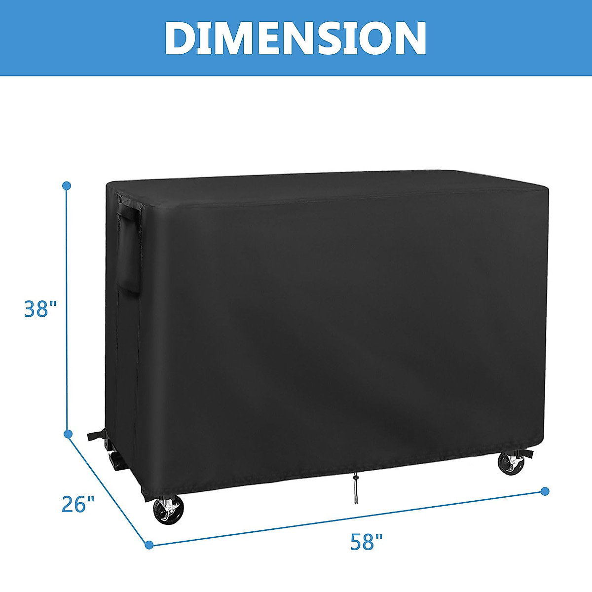 Guisong Flat Top Grill Cover Waterproof for Royal Gourmet 8-Burner Gas Grill with Side Tables Down, Weatherproof Cover for Protecting BBQ Grill/Propane Griddle/Outdoor Grill
