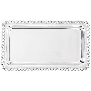 Mariposa Statement Beaded Tray, One Size, Silver