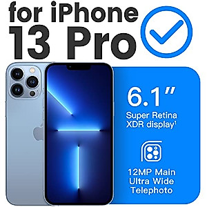 Mkeke for iPhone 13 Pro Case Clear, Slim Phone Cases for Apple iPhone 13 Pro with Protective Bumper [Military Grade Protection] [Not Yellowing]