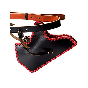 longbowmaker Archery Manchu Quiver Mounted Archery Side Quiver Black Cow Leather Archery Arrows Quiver Field Quiver