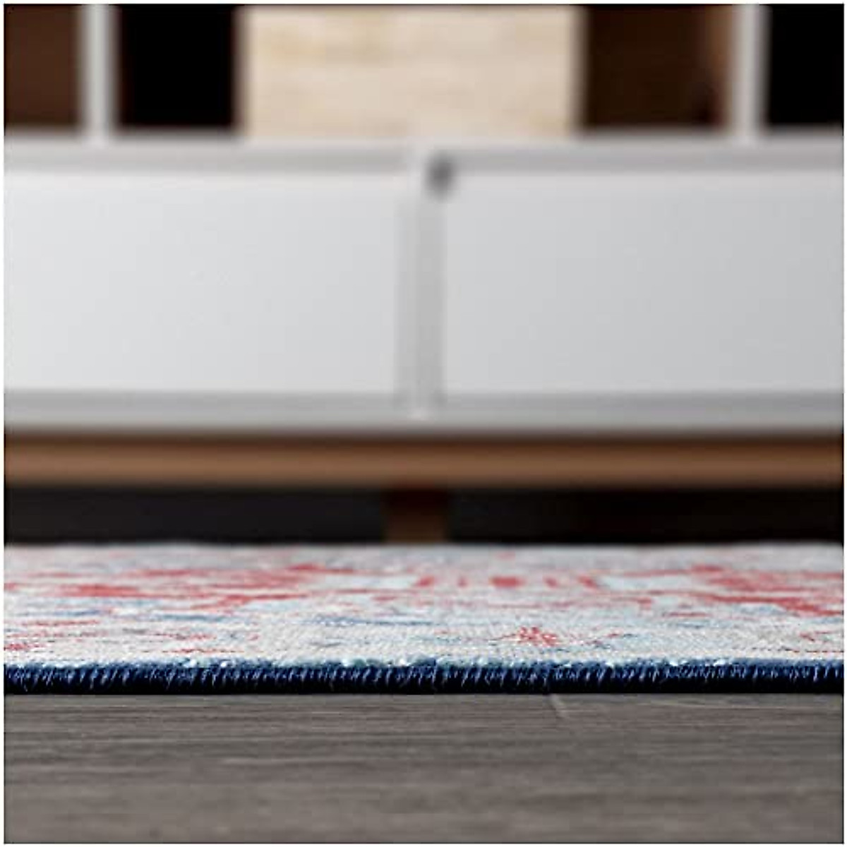 JONATHAN Y Modern Persian Vintage Medallion Red/Navy 3 ft. x 5 ft. Area-Rug Country, Easy -Cleaning, for Bedroom, Kitchen, Living Room, Non Shedding (MDP104A-3)