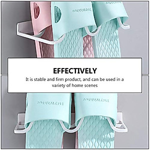 DOITOOL Wall Mounted Shoe Rack Slipper Organizer Shoes Holder Slippers Rack Shelf for Door Bathroom Showeroom Shoe Storage
