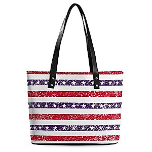 Womens Handbag Stripes Leather Tote Bag Top Handle Satchel Bags For Lady