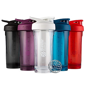 BlenderBottle Strada Shaker Cup Perfect for Protein Shakes and Pre Workout, 28-Ounce, Black