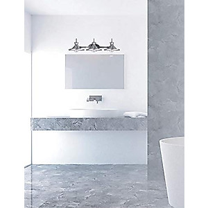 LIT-PaTH 3 Light Bathroom Vanity Light Fixture, Wall Sconce, E26 Base 60W Max for Each, Plating Nickel Finish, Bulbs not Included