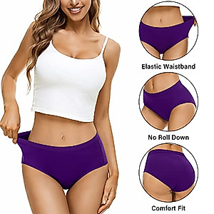 CULAYII Womens Cotton Underwear Soft Stretch Ladies Underwear Comfy Womens Briefs Full Coverage Breathable Ladies Panties for Women Multipack