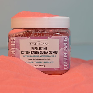 The Spathecary Body Scrub, Exfoliating-Nourishing-Refreshing-Smoothing Body Care 21 oz. (21 oz, Cotton Candy)