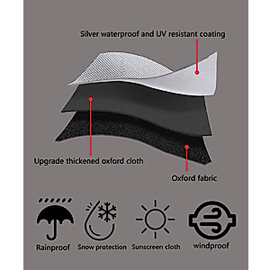 Taruimoo Fire Pit Cover Round for Fire Pit 22- 48 Inch,Outdoor Full Coverage Patio Round Firepit Cover with Built-in Vents ,Waterproof Dustproof Anti UV and Tear Resistant (36" D x 22" H)