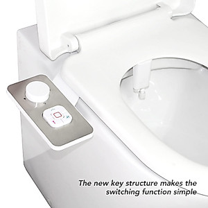 Bidet Attachment, Non Electric Dual Nozzle Self Cleaning Feminine Butt Wash Bidet Attachment,7/8 Inch Tee Slim Bidet Toilet Seat Attachment