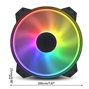 Cooler Master MasterFan MF200R ARGB 200 mm Addressable RGB Fan,5V/3-PIN,NOT Work with 4-PIN RGB or Standard RGB+12V