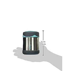 Thermos Foogo Vacuum Insulated Stainless Steel 10-Ounce Food Jar, Charcoal/Teal (B3004TS2)
