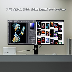 INNOCN 40C1R Ultrawide Monitor 40" WQHD 3440 x 1440p 144Hz Monitor AMD FreeSync Premium HDR400 21:9 Computer Gaming Monitor 95% DCI-P3 500Nits IPS USB Type-C HDMI Tilt/Height Adjustable, Mountable