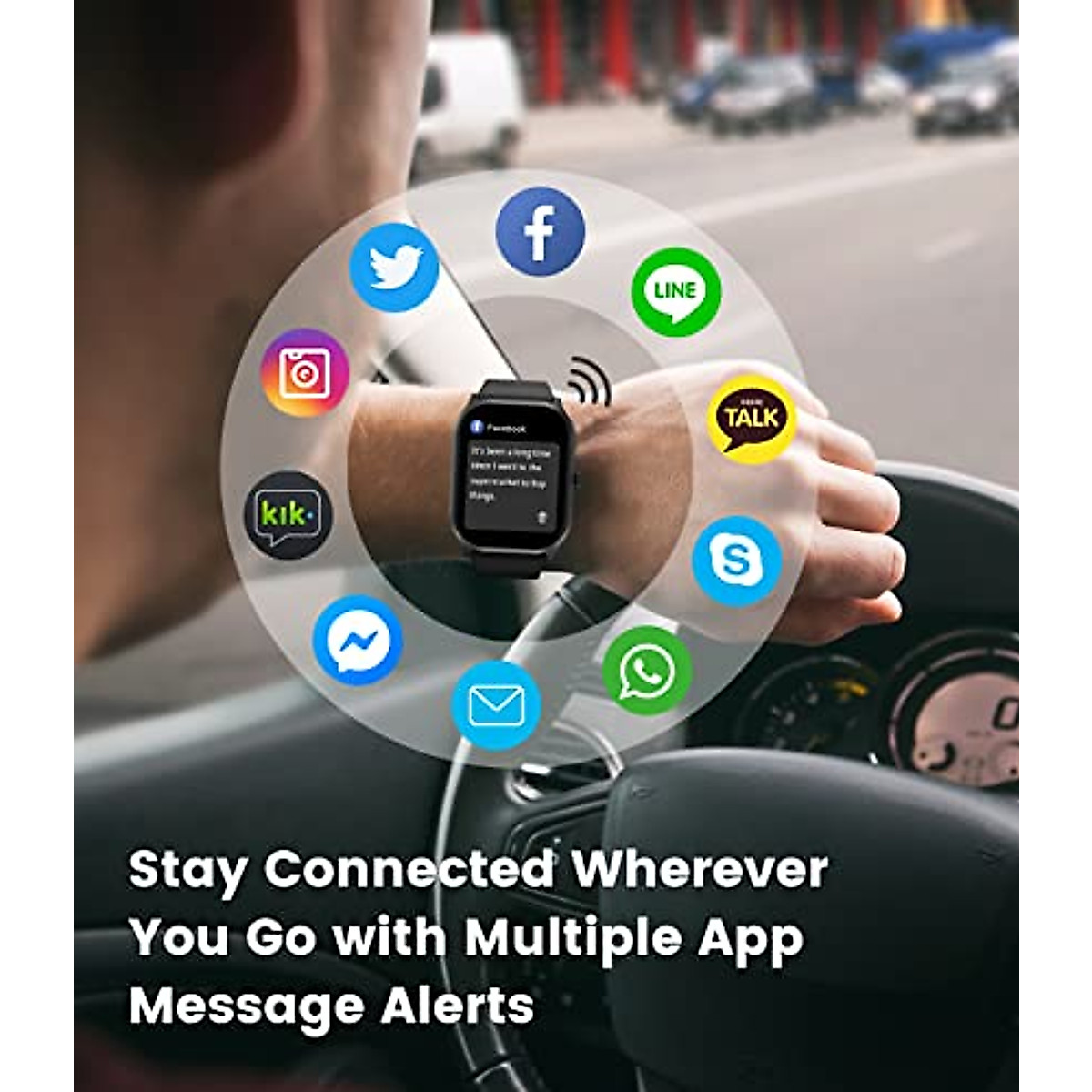 Smart Watch for Men Answer/Make Call,2"Touch Screen Fitness Tracker for iPhone Android with 100+ Sport Modes,Voice Assistant,Heart Rate Sleep Monitor,Waterproof Pedometer Activity Tracker Smartwatch