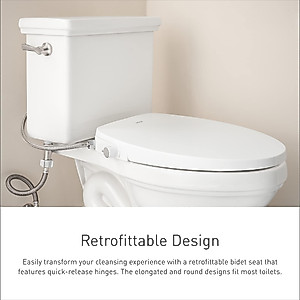 Moen EB500-R 2-Series Standard Non-Electronic Bidet Seat for Round Toilets, White