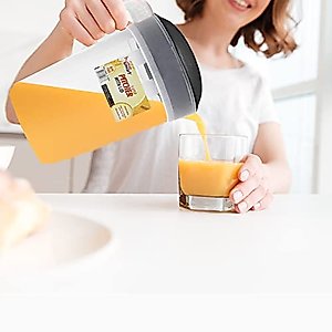 Water Pitcher, Tea Pitcher With Lid, 1.3 Gallon Pitcher, Drink Container, Pitchers Beverage Pitchers, Juice Containers With Lids For Fridge, 5 Liter Plastic Pitchers, Ice Tea Pitcher For Fridge, Black