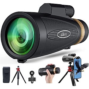Allkeys HD Monocular Telescope, 16x55 High Power Monocular for Adults with BAK4 Prism & FMC Lens, Day & Low Night Vision, Waterproof Monocular with Upgraded Folding Tripod - Suitable for Bird Watching