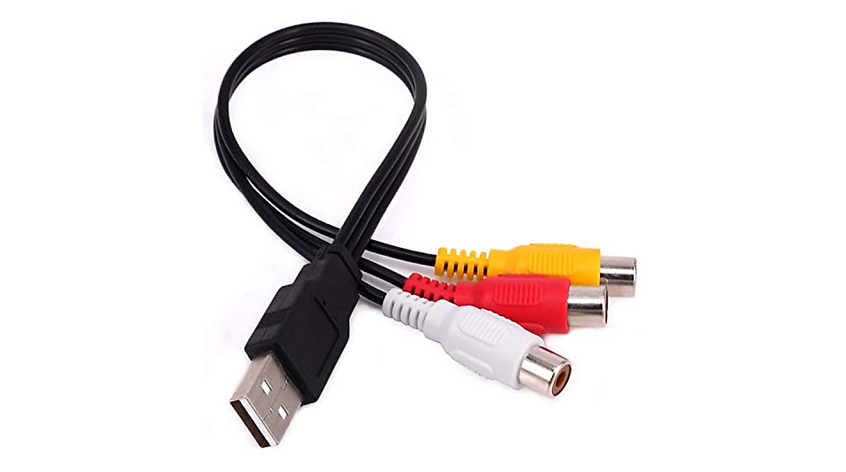 Yeworth USB to 3RCA Audio Video Cable [2 Pack] - Connect TV/PC