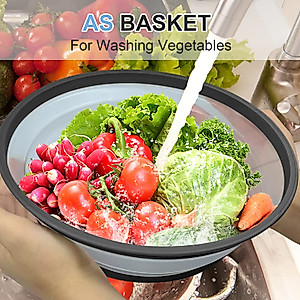 Easy Grip, Microwave Cover for food, LekDrok Microwave Splatter Guard, Collapsible Lid for Plate Dish Bowl, Multi-Purpose Colander Kitchen Gadget for Meal Prep, Dishwasher-Safe, BPA-Free, Charcoal