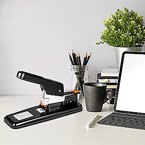 Amazon Basics Heavy Duty Stapler, 90 Sheet High Capacity, Large Office Stapler with 1000 Staples, Black