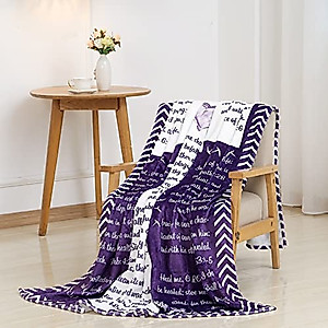 Christian Gifts for Women and Men Bible Verse Throw Blanket Super Soft Fleece Blanket Religious Gifts Inspirational and Spiritual Scriptures Blankets