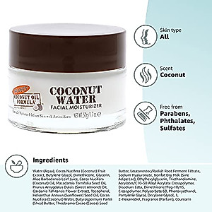 Palmer’s Coconut Oil Formula Coconut Water Face Moisturizer, 1.7 Ounce Jar