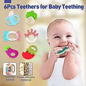 AZEN 20PCS Baby Toys 6 to 12 Months, Teething Toys for Babies 0-6 Months, Baby Toys 0-3 3-6 Months, Newborn Infant Toys 0-6 Months, Baby Rattles 0-6 Months