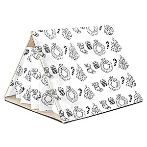 Y-DSIWX Guinea Pig Hideout Cozy Hamster House Cave for Bunny Chinchilla Hedgehog Small Animal Christmas Wreath and Candles