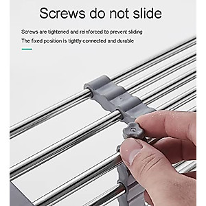 Expandable Colander Dish Drying Rack Over the Sink Drain Rack for Kitchen Sink Strainer Basket Rinse Drain Dry Vegetable Fruit Dishes Kitchen Rack