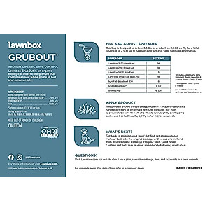 Lawnbox GrubOut 100% Organic Grub Control Insecticide 8.25 lb Bag Covers 2,500 sq ft