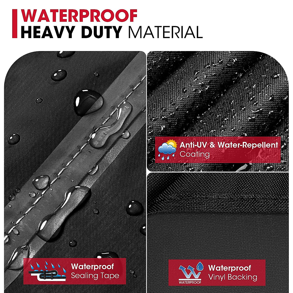 Unicook 28 Inch ProSeries Griddle Cover for Blackstone, Flat Top BBQ Grill Cover for Outdoor Grill, Heavy Duty Waterproof Cooking Station Protector with Sealed Seam, 60 Inch, Black