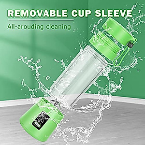 Portable Blender for Smoothies and Shakes,USB Rechargeable with 6 Stainless Steel Blades,Mini Blender with One Touche Operation,Made with BPA-free Material,Handheld Personal Size Blender for Kitchen,Travel and Sport