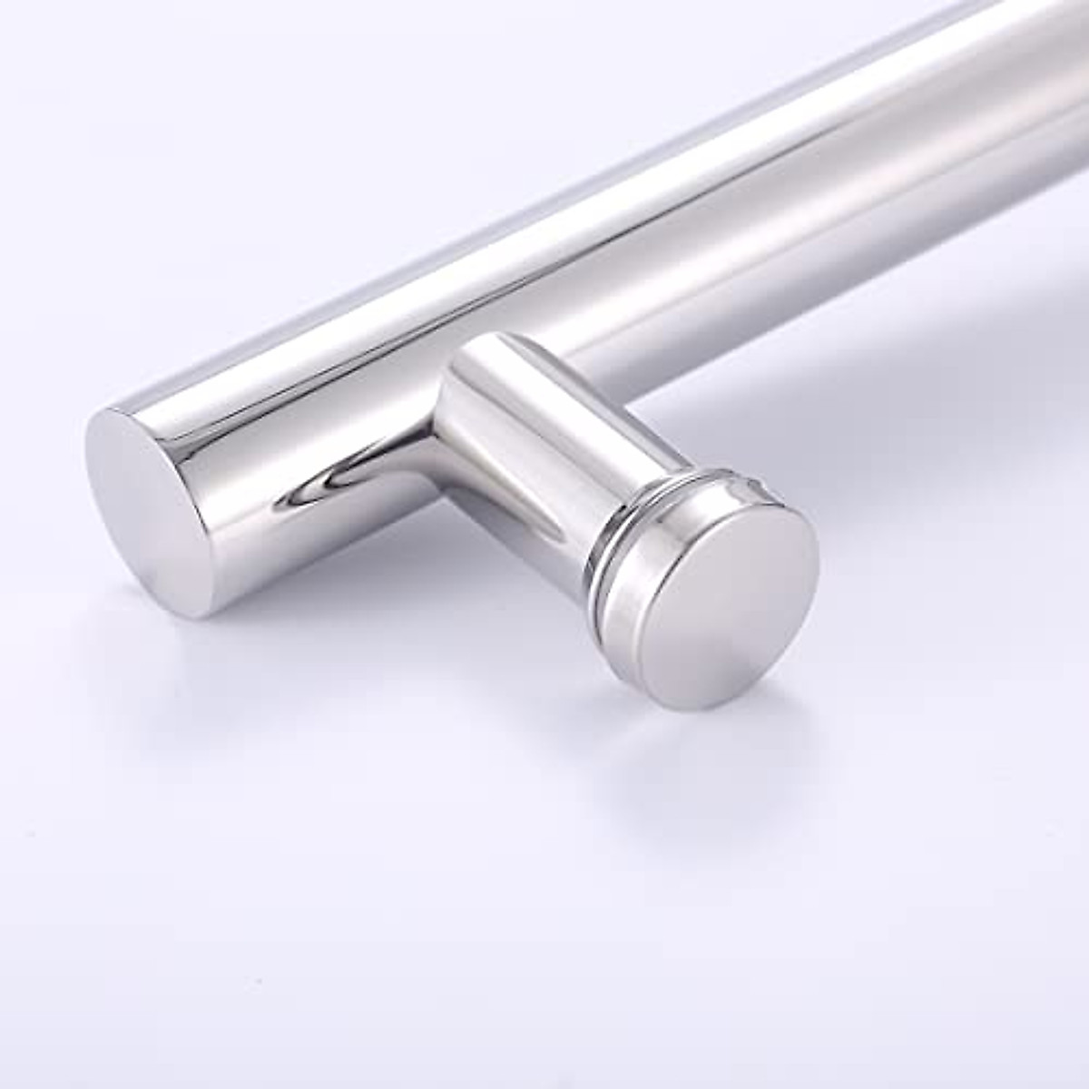 SIMPHONY 12 inches Heavy-Duty Commercial Grade-304 Stainless Steel Push Pull Door Handle/Sliding Barn Door Handle Set/Glass Door Pulls,Hardware - Fit Doors 1/2 to 2 ''